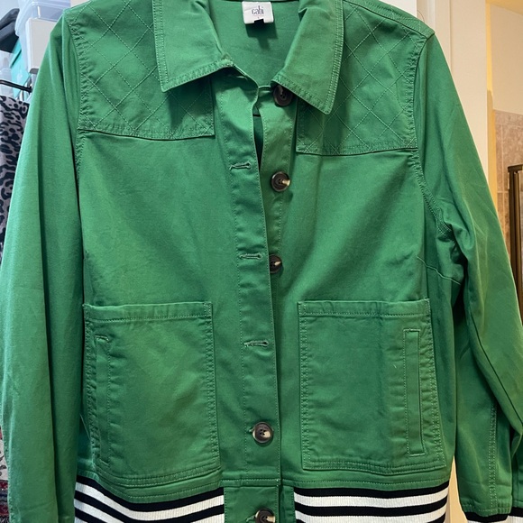 CAbi | Jackets & Coats | Cabi Clothing Green Mod Bomber Jacket Worn ...